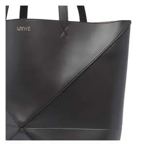 Loewe Calf Leather Tote Bag - Gray