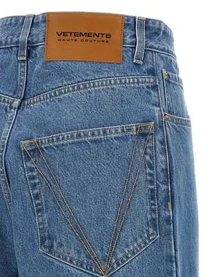 Vetements Baggy High Waisted Straight Leg Jeans