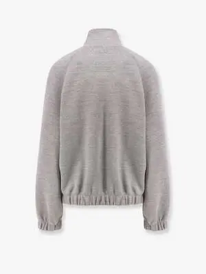 Max Mara Double Wool-cotton Zip-up Sweatshirt - Multicolor