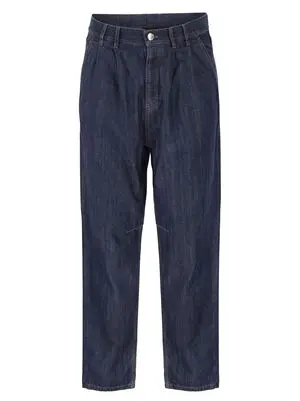 Brunello Cucinelli Iconic Fit Five-pocket Trousers In Lightweight Denim With Double Pleats - Multicolor