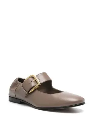 Bottega Veneta Astaire Leather Ballerina Flats