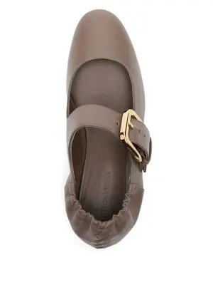 Bottega Veneta Astaire Leather Ballerina Flats