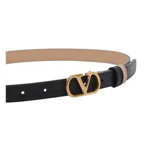 Valentino Garavani Vlogo Signature Reversible Belt - Black