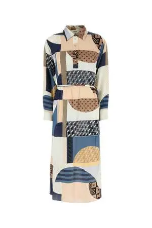 FENDI FENDI Printed Silk Dress