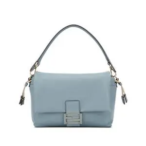 Fendi Light Nappa Leather Shoulder Bag - Blue