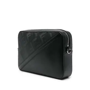 Fendi Calf Leather Ff Motif Shoulder Bag