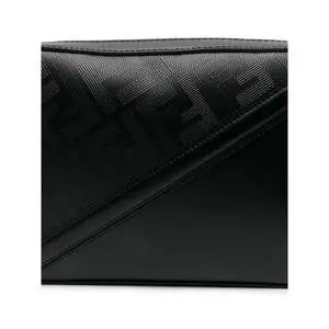 Fendi Calf Leather Ff Motif Shoulder Bag