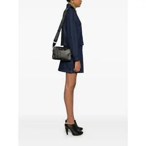 Fendi Calf Leather Ff Motif Shoulder Bag