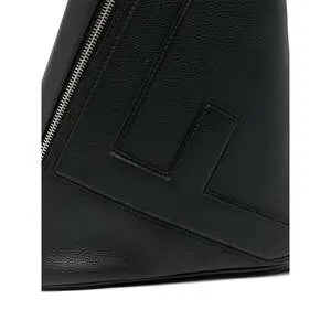 Fendi Leather Embossed Logo Backpack