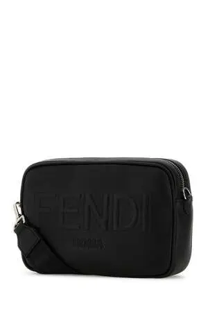 Fendi Leather Camera Case Crossbody Bag - Black