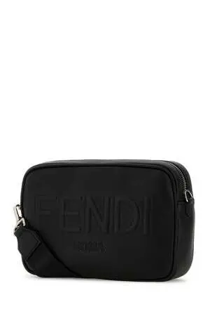 Fendi Leather Camera Case Crossbody Bag - Black