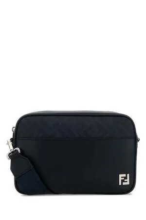 Fendi Leather Camera Case Crossbody Bag - Blue