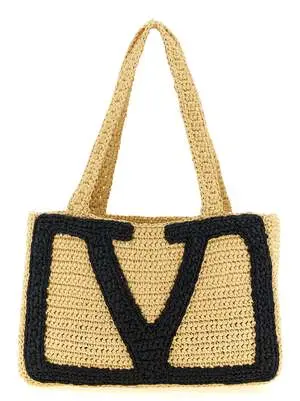 Valentino Garavani Viva Superstar Midi Shopping Bag - Cream