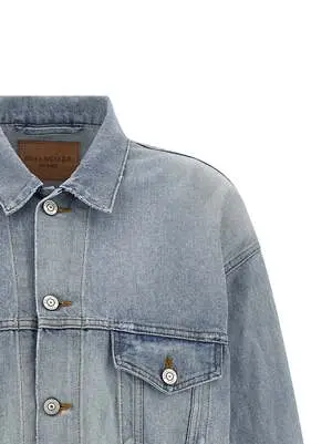 Balenciaga Masking Tape Denim Jacket - Blue