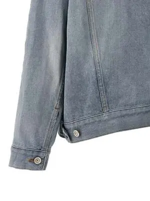 Balenciaga Masking Tape Denim Jacket - Blue