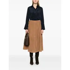Max Mara Silk Stretch Button-up Blouse - Blue