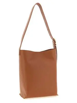 JIL SANDER Cannolo Leather Shoulder Bag - Brown