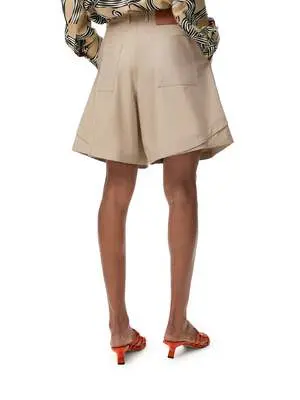 Loewe X Paula's Ibiza Lightweight Cotton Shorts With Asymmetric Panel Construction