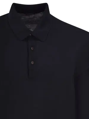 Kiton Long-sleeved Wool Polo Shirt