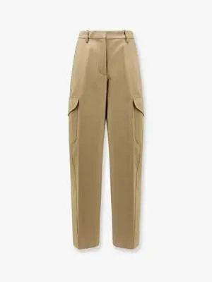 Givenchy Cotton And Wool Cargo Trousers - Cream