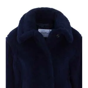 Max Mara Teddy Effect Jacket - Blue
