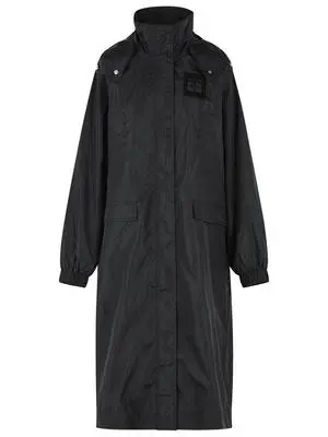 GANNI Nylon Raincoat - Black