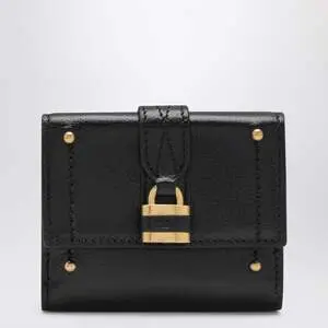 Chloé Mini Black Paddington Trifold Leather Wallet - Blue