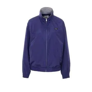 Miu Miu Popeline Blouson With Logo - Blue
