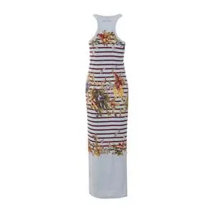 JEAN PAUL GAULTIER Striped Grape Printed Long Dress