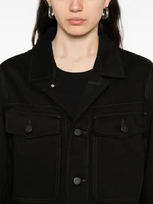 LEMAIRE Cropped Cotton Jacket With Notched Lapel - Multicolor