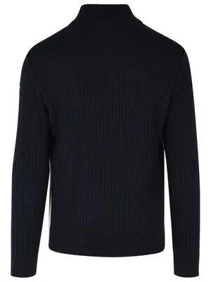 Moncler Padded Virgin Wool Cardigan With Zip