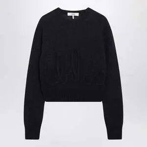 Chloé Navy Alpaca-blend Sweater - Blue