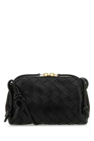 Bottega Veneta Lambskin Concert Crossbody Bag - Black