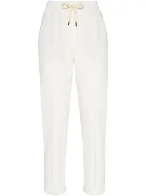 Brunello Cucinelli Cotton Drawstring Trousers - Multicolor