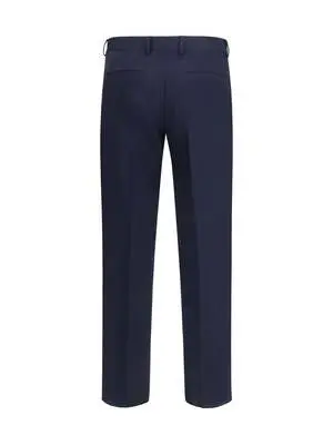 Fendi Tailored Wool Canvas Pants - Blue