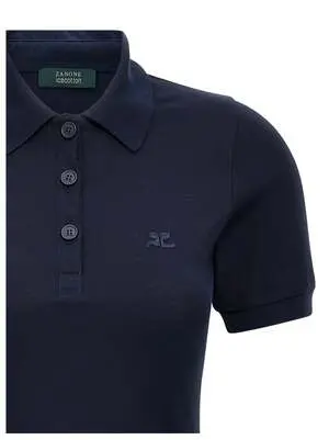 COURREGES Courrèges Piqué Cotton Polo Mini Dress