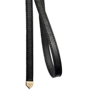Prada Leather Belt With Metal Buckle