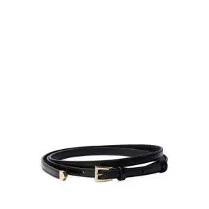 Prada Leather Belt With Metal Buckle - Black