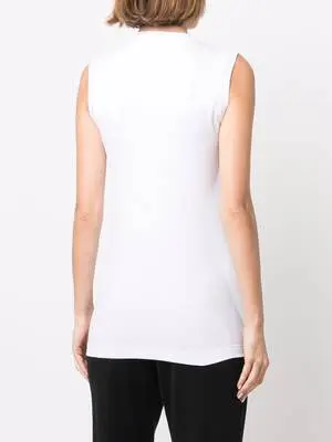 Brunello Cucinelli Sleeveless V-neck Cotton Tank Top - Multicolor