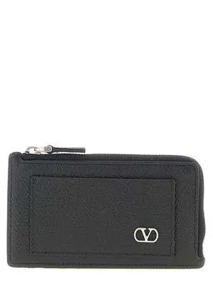 Valentino Garavani Vlogo Signature Coin Purse - Black