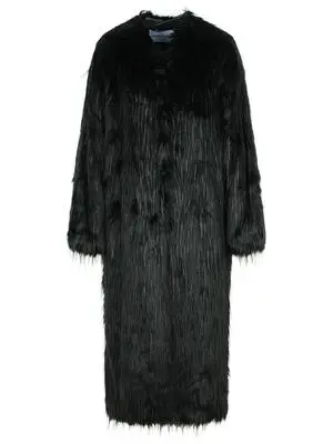 STAND STUDIO Carolina Faux Fur Coat - Black