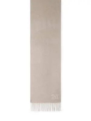 Max Mara Wsdalia' Sand Cashmere Scarf - Cream