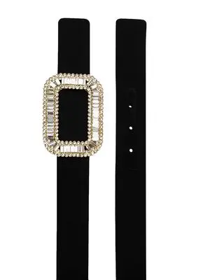 ROGER VIVIER Pilgrim Embellished Satin Belt