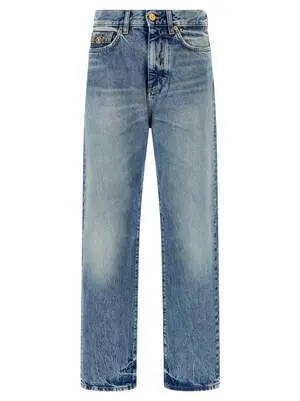 Versace Medusa Biggie Stonewashed Jeans - Blue