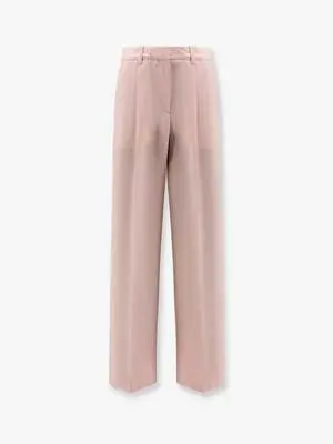 TOTEME Slanted Cut Organic Cotton Trousers