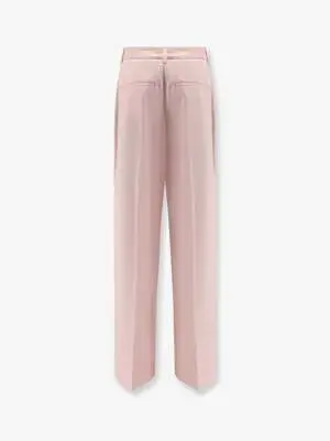 TOTEME Slanted Cut Organic Cotton Trousers
