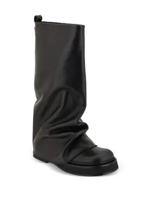 Attico Robin Leather Boots - Multicolor