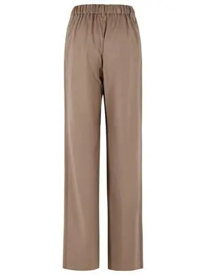 Max Mara Salpa Wide Leg Trousers In Stretch Wool