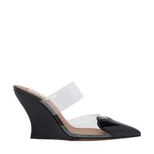 Alaïa Le Coeur Wedges Mules In Patent Leather