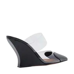 Alaïa Le Coeur Wedges Mules In Patent Leather